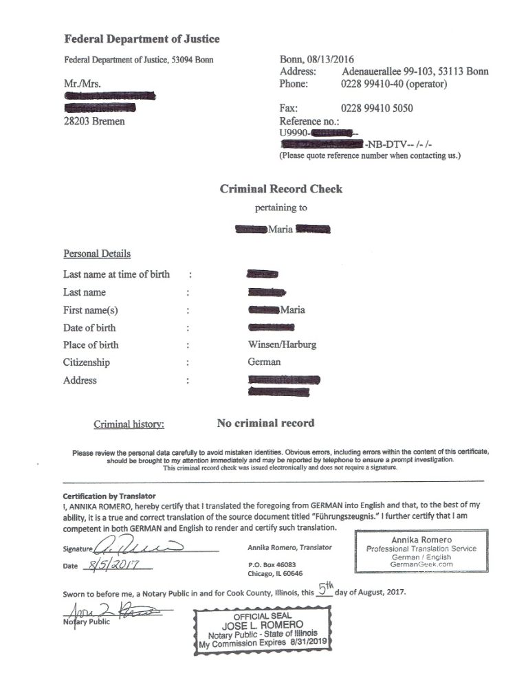 Translation Samples | Annika Romero - Certified German Document ...